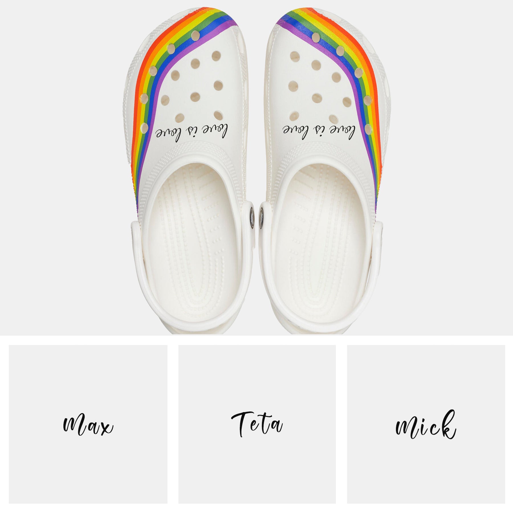 Classic Rainbow Dye Clogs