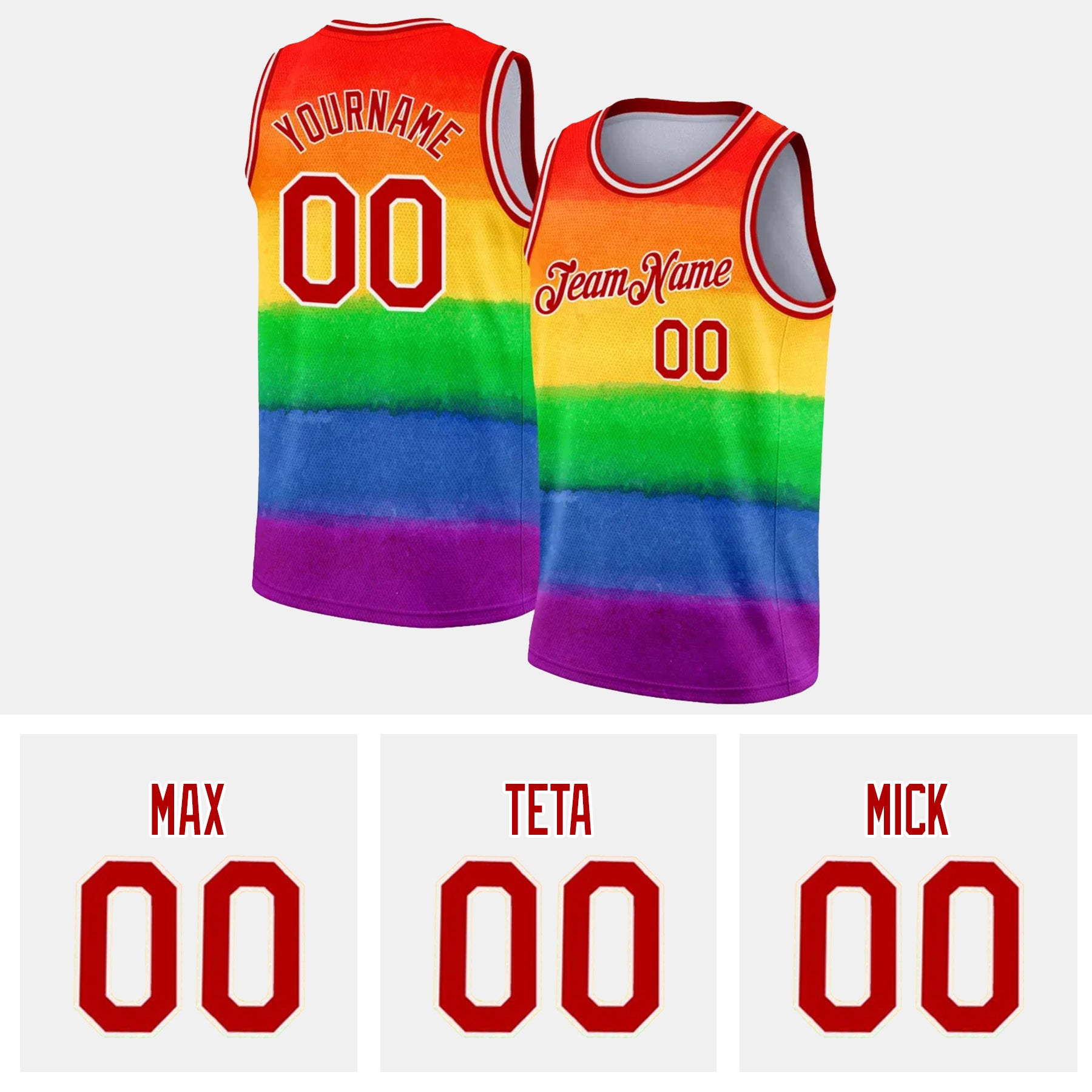 Custom Pride Love Is Love LGBT Authentic Basketball Jersey