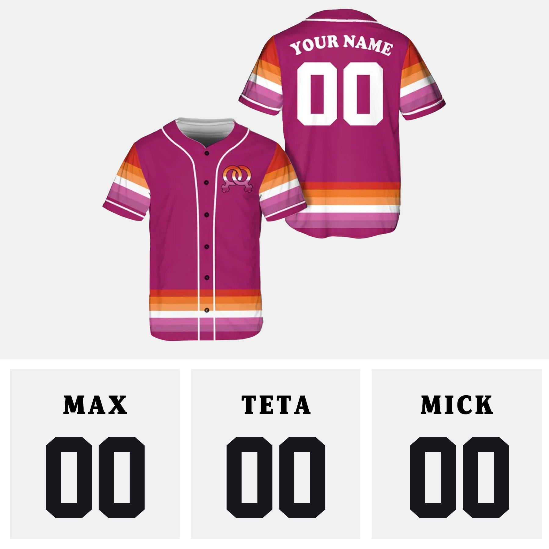 Lesbian Baseball Game Day Matching Outfit For LGBT Community