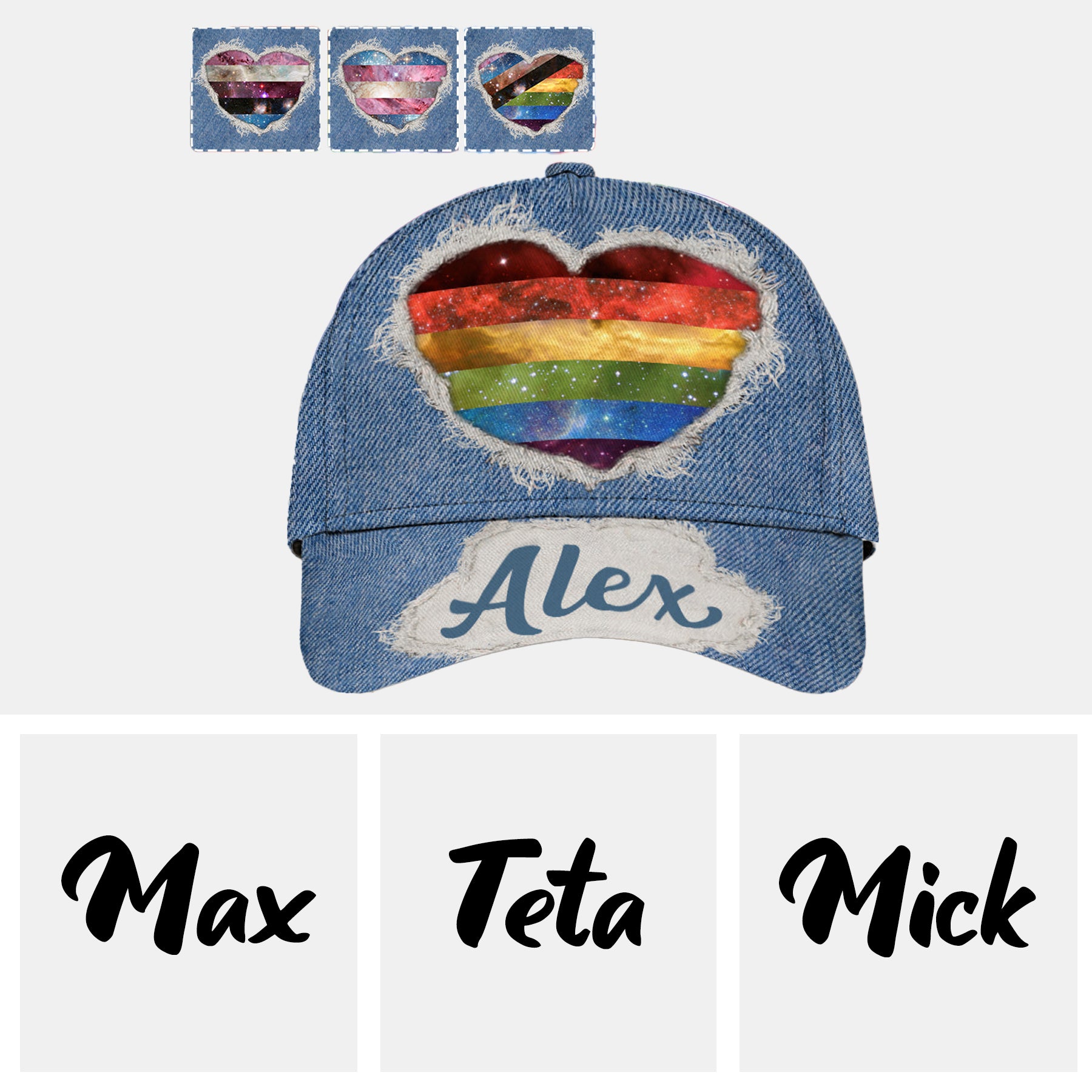 Pride Rainbow Galaxy - Personalized LGBT Support Classic Cap