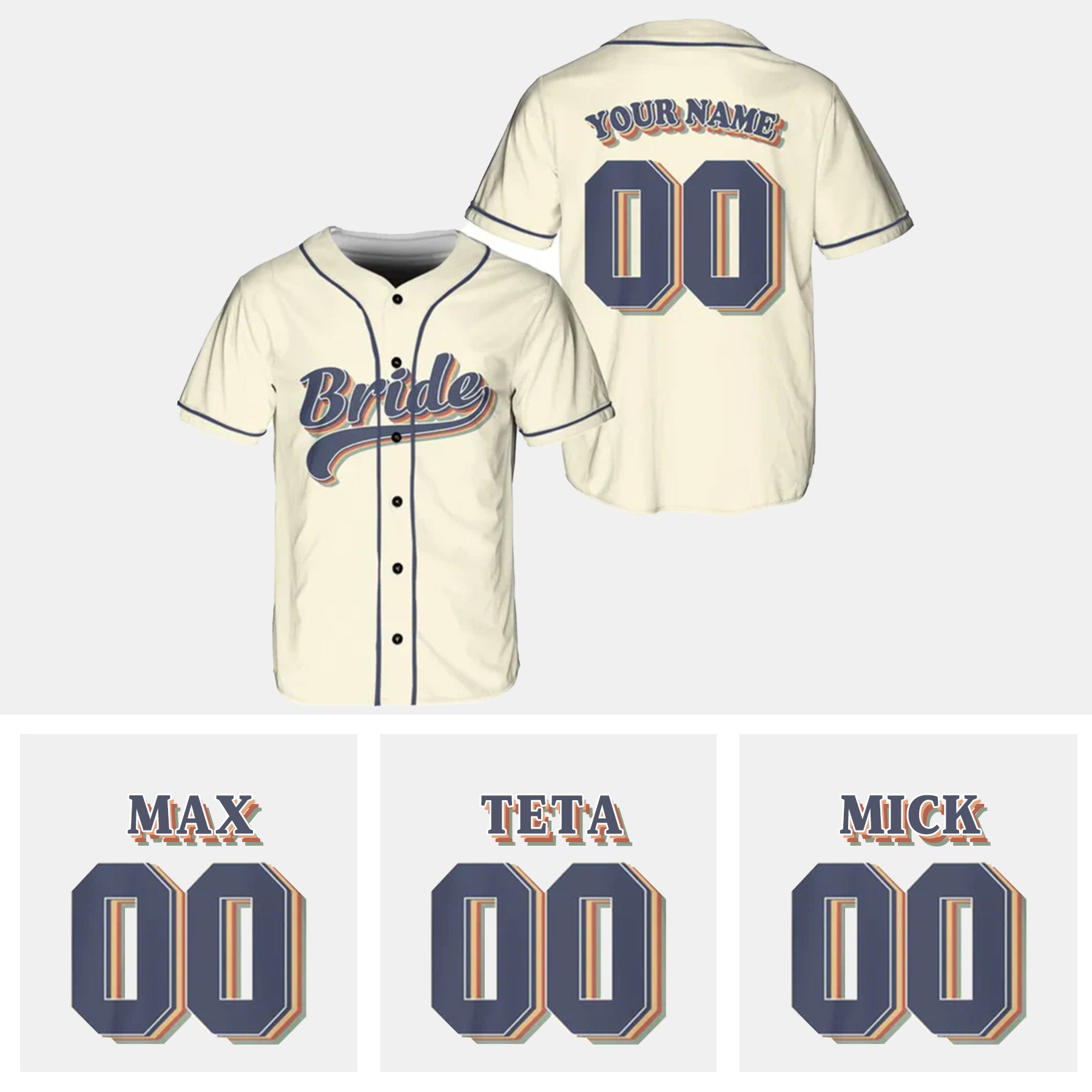 Baseball Jersey For Engagement - Custom Matching Couple Jersey