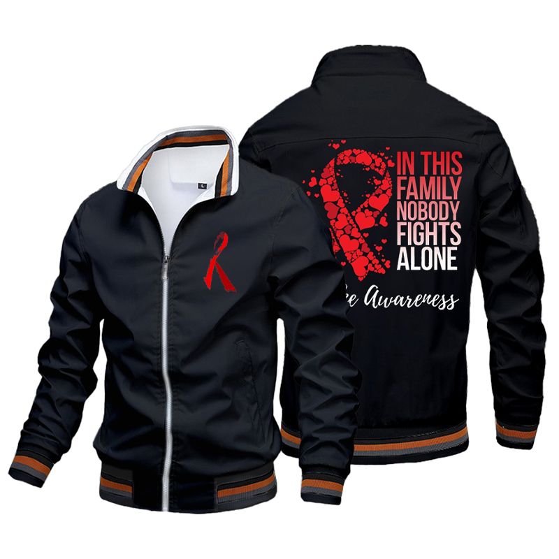 In This Family Nobody Fights Alone - Custom Flight Jacket