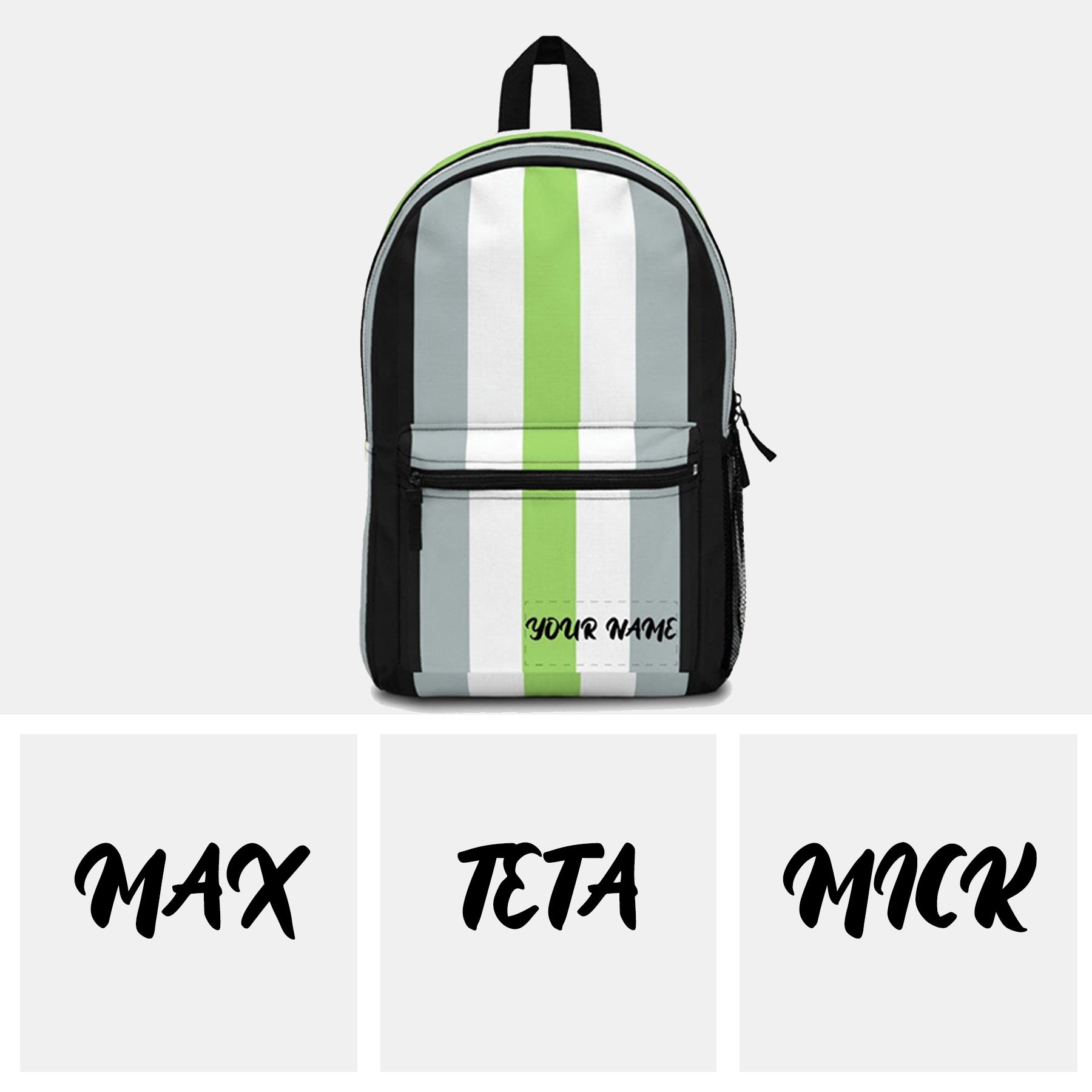 Agender backpack; Agender flag traveling bag; Agender pride laptop bag