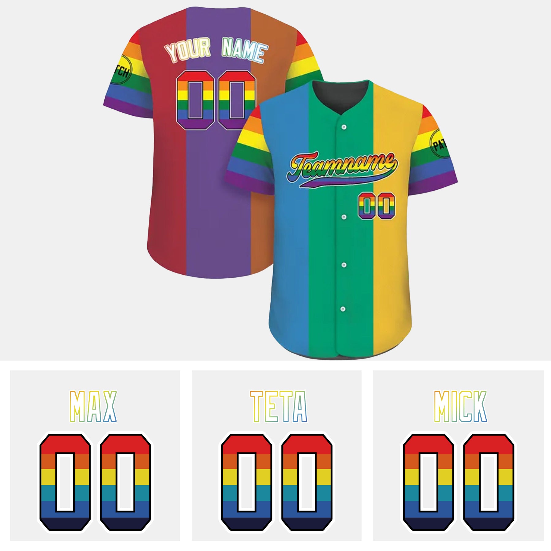 Personalized LGBT Team Baseball Jersey